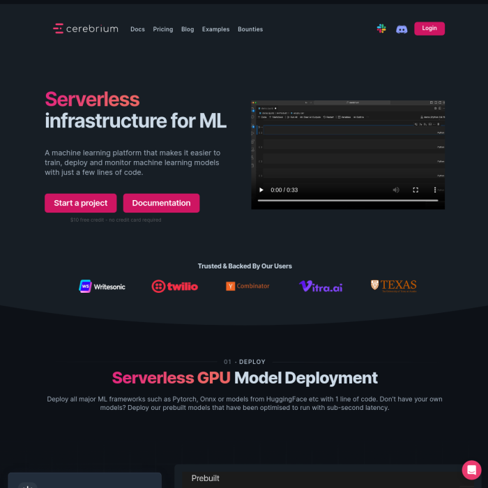 Cerebrium – Every Intel